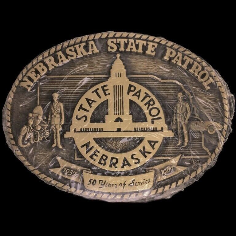 Nebraska State Patrol Nsp 50th Police Highway Trooper Brass - Etsy