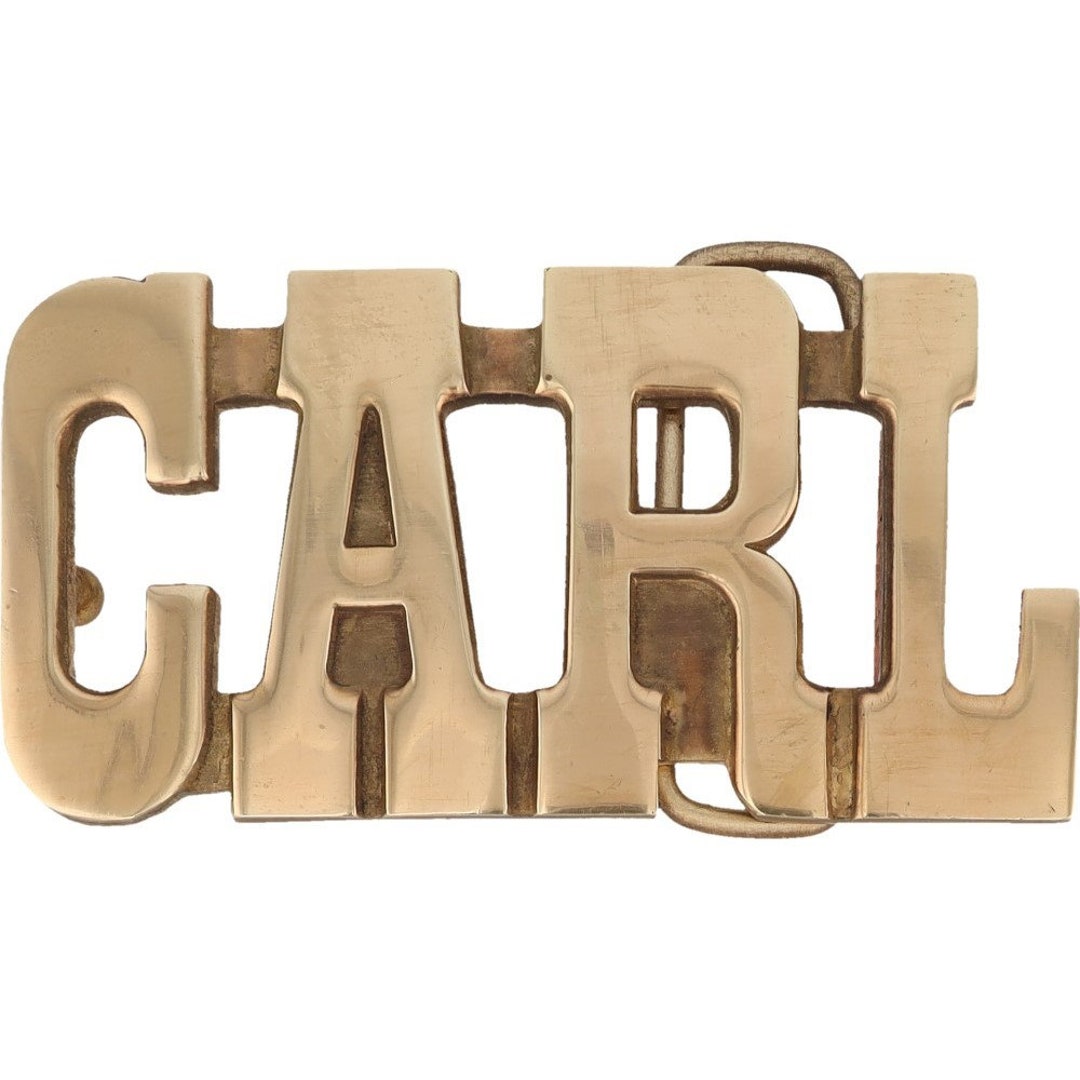 New Brass Carl Karl Name Old School Hippie Hippy Nos Vintage Belt ...