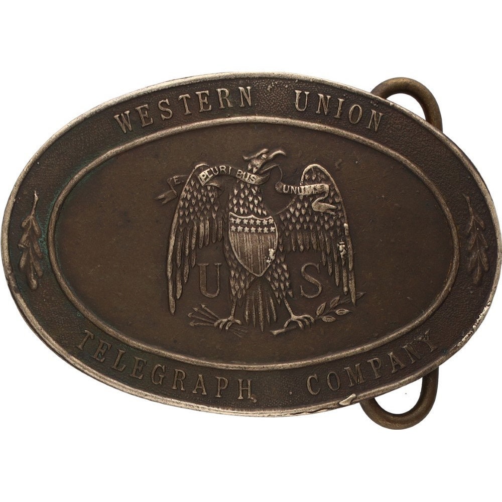 Brass Western Union Telegraph Company Tiffany Fantasy 1970s Vintage ...