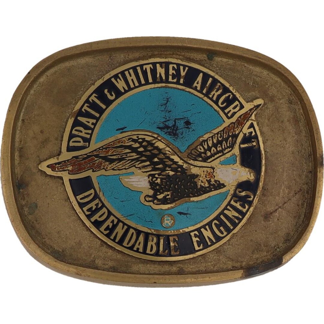 Brass Pratt Whitney Aircraft Aerospace Jet Engine Aviation Vintage Belt ...