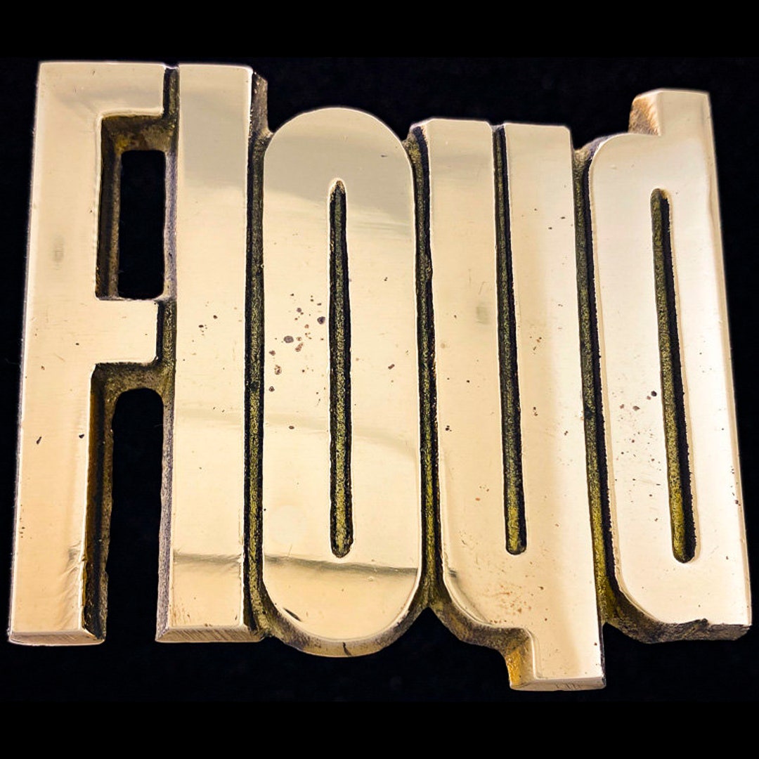 Floyd Name Retro Old School Hippie Western Solid Brass 1970s NOS ...