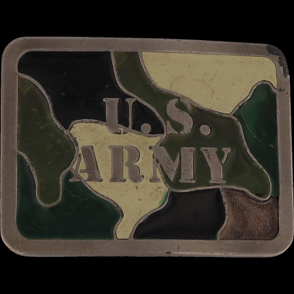 Us Army Camouflage Military Camo Badge Soldier American 80s Vintage ...