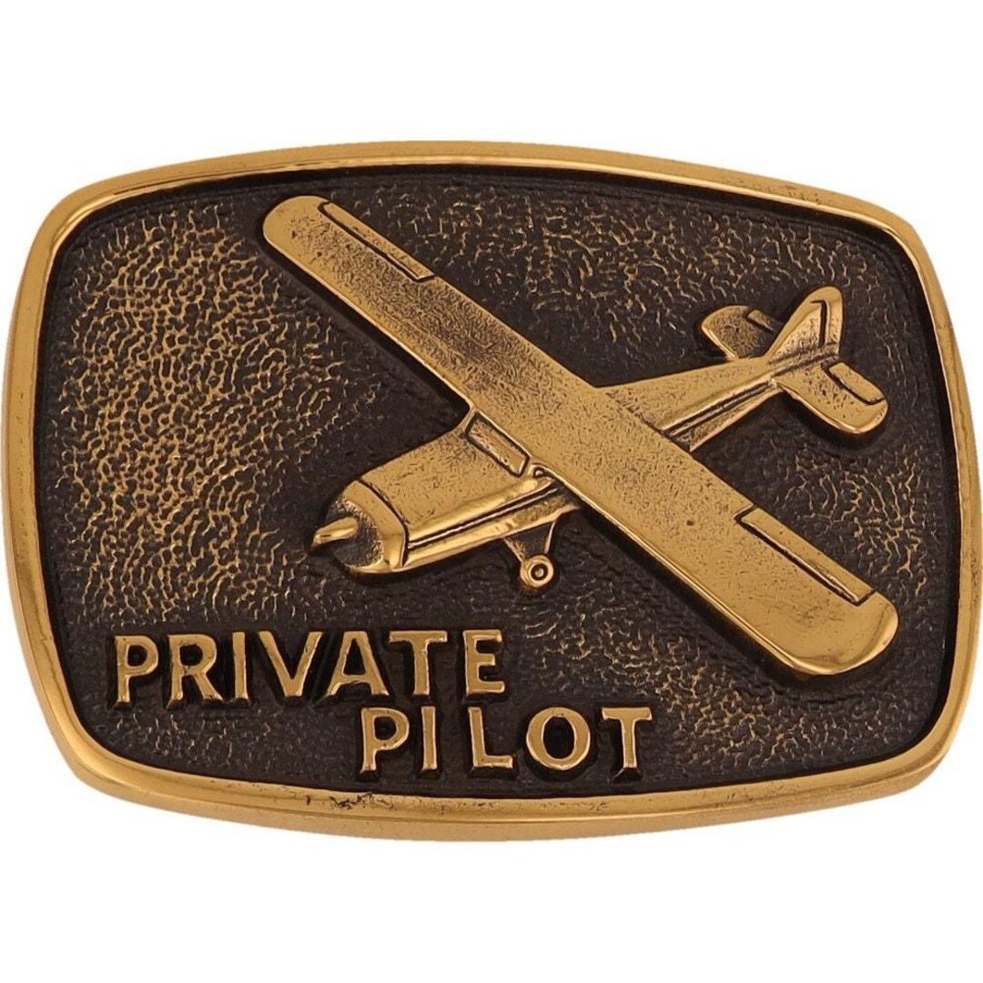 Brass Private Pilot Aviation Airplane Plane Cessna Piper Nos Vintage ...