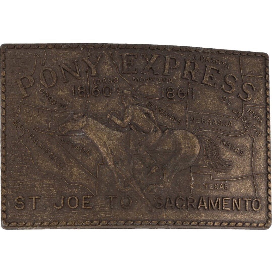 Pony Express Horse Us Mail Post Office Wild West Western Vintage Belt ...