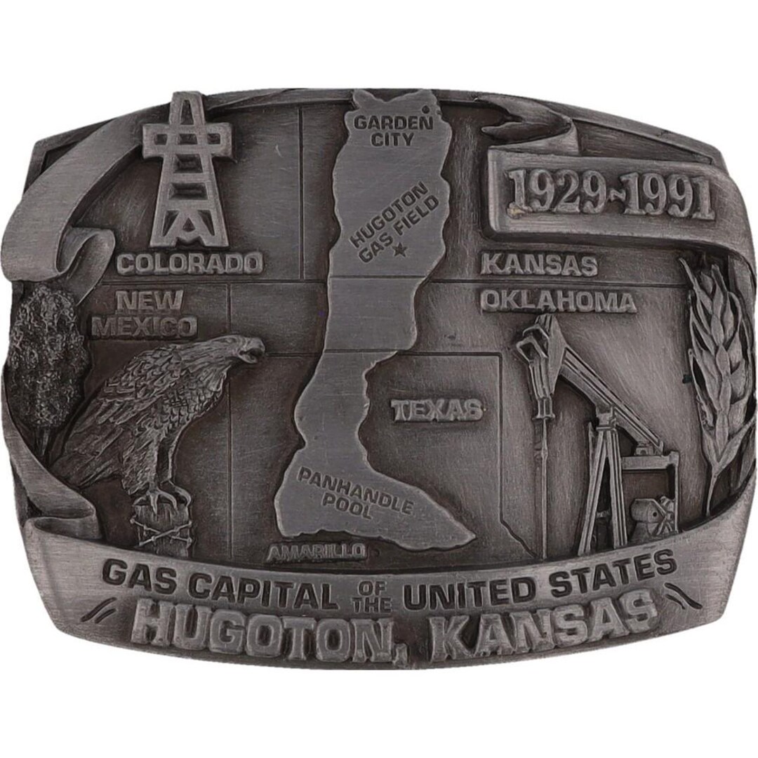 New Hugoton Kansas Natural Gas Field Oil Oilfield 90s Nos Vintage Belt ...