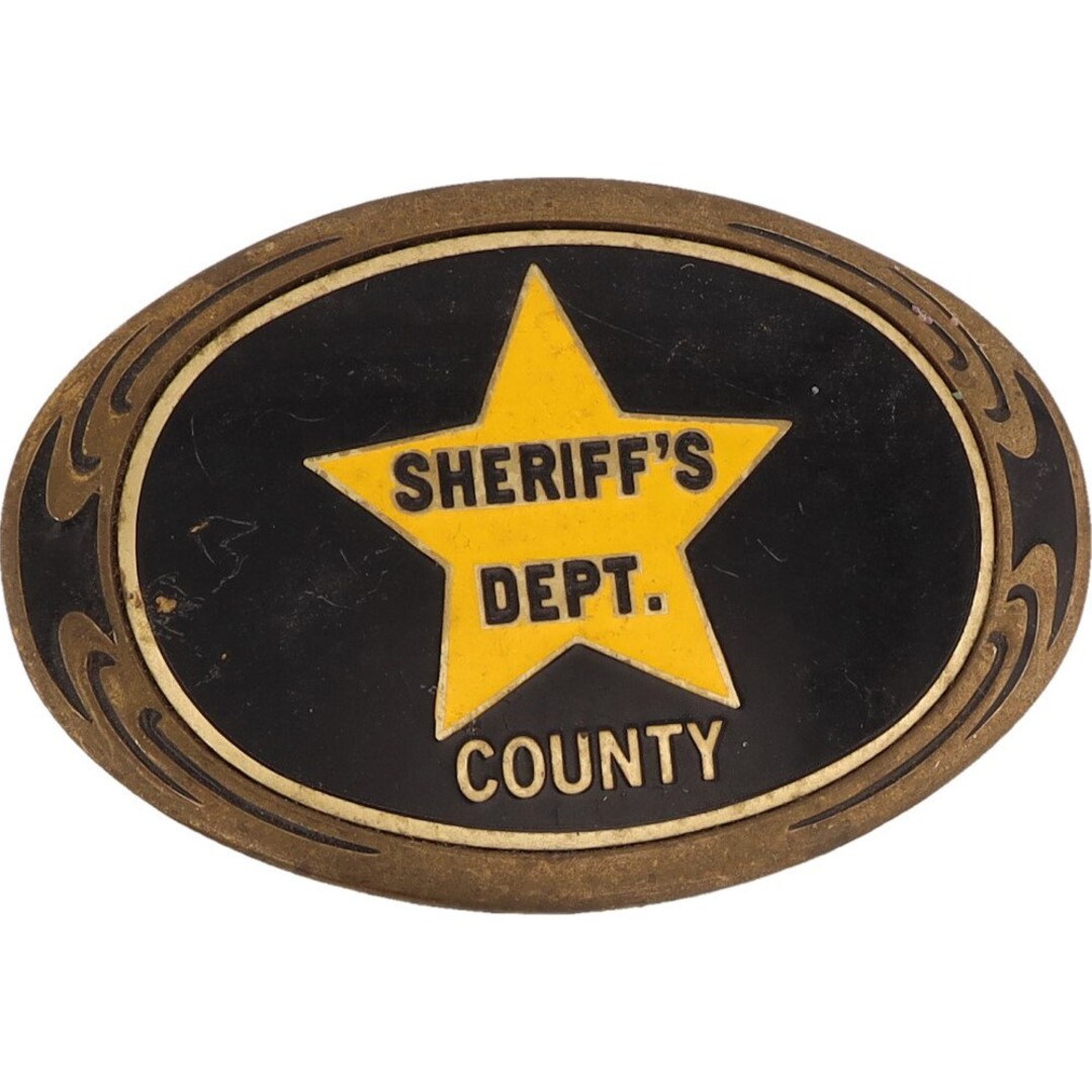 Brass County Sheriff Department Badge Law Enforcement Deputy 1980s ...