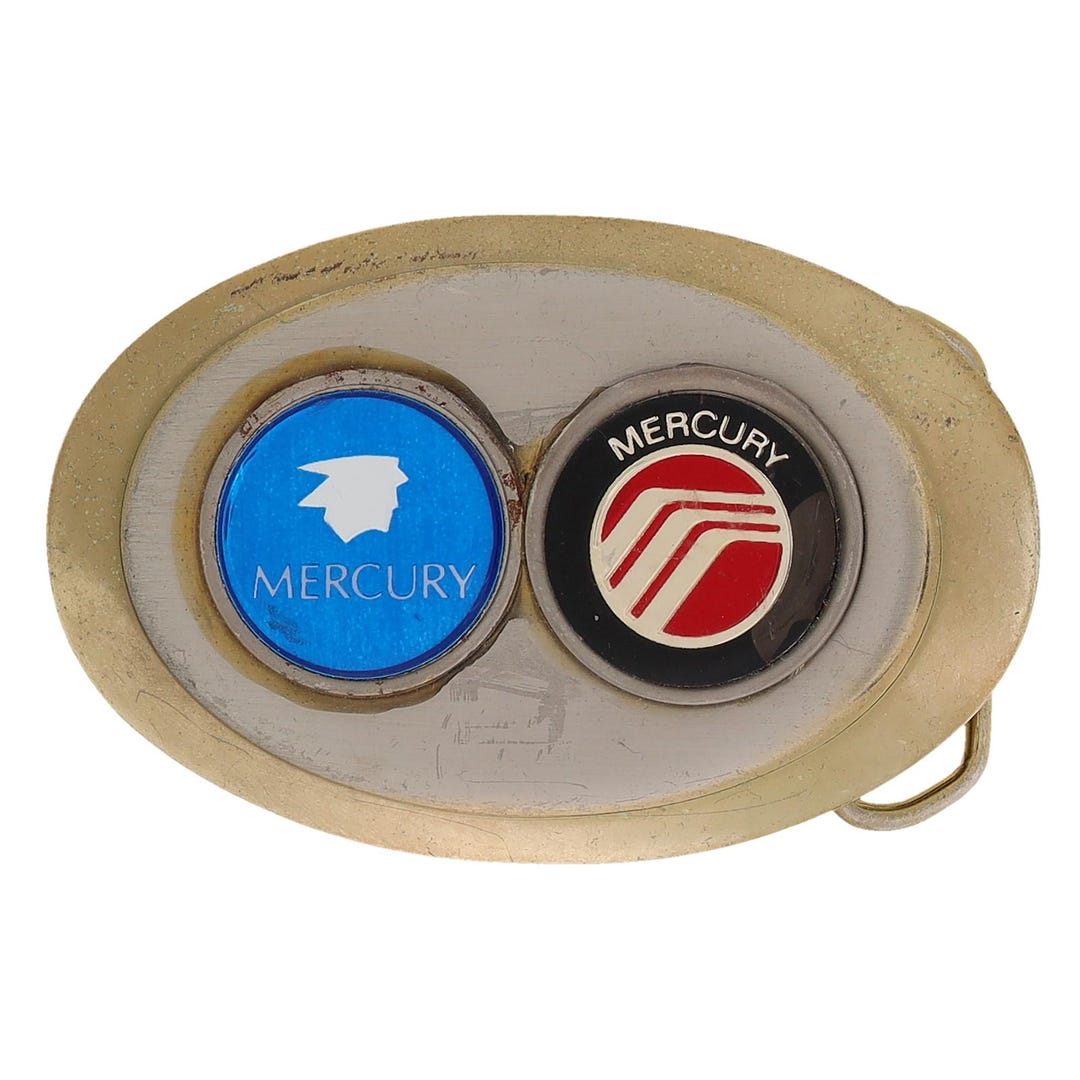 Mercury Motor Car Badge Emblem Vintage Belt Buckle Classic Automobile ...