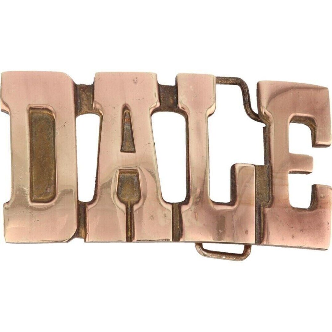 New Brass Dale Name Old School Hippie Hippy Nos Vintage Belt Buckle ...