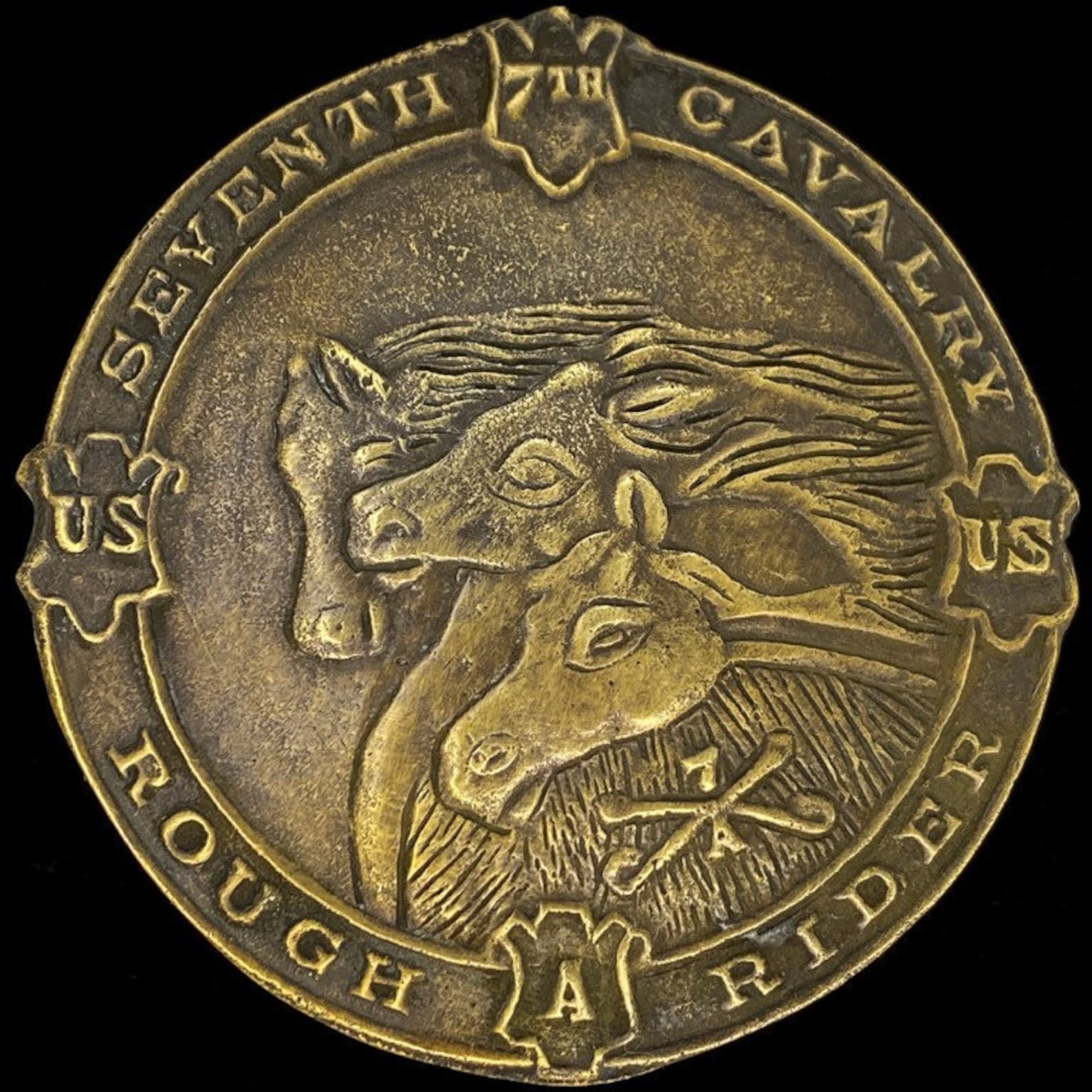 Brass 7th Cavalry Rough Riders Civil War Military 1970s NOS Vintage ...