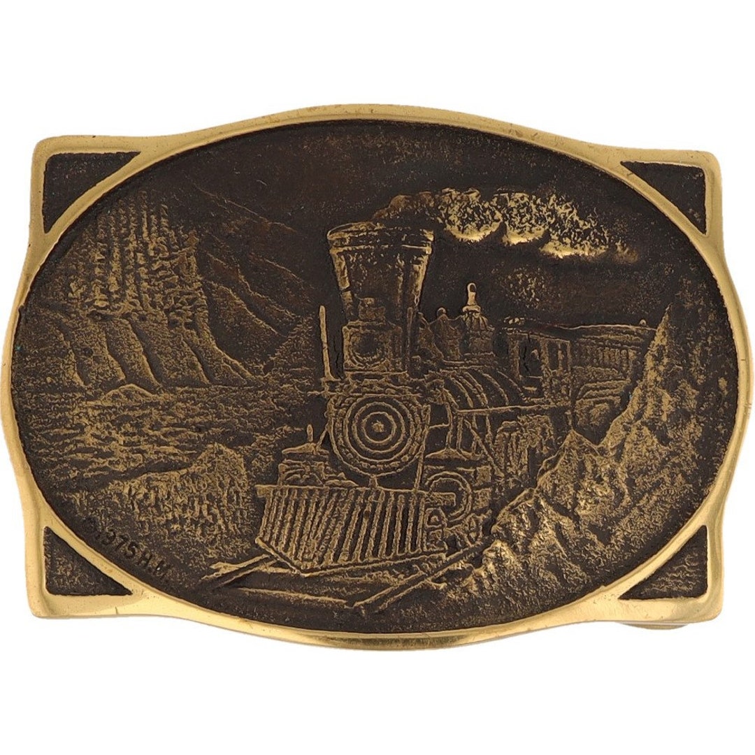 Brass Train Steam Locomotive Railroad Railway Rr 1970s Vintage Etsy