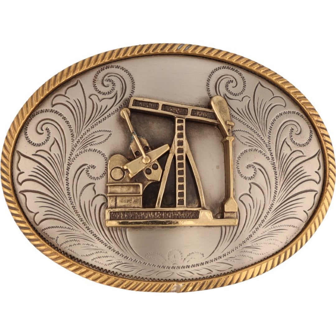 New G Silver Pump Jack Pumpjack Oil Derrick Oilfield Western Nos ...