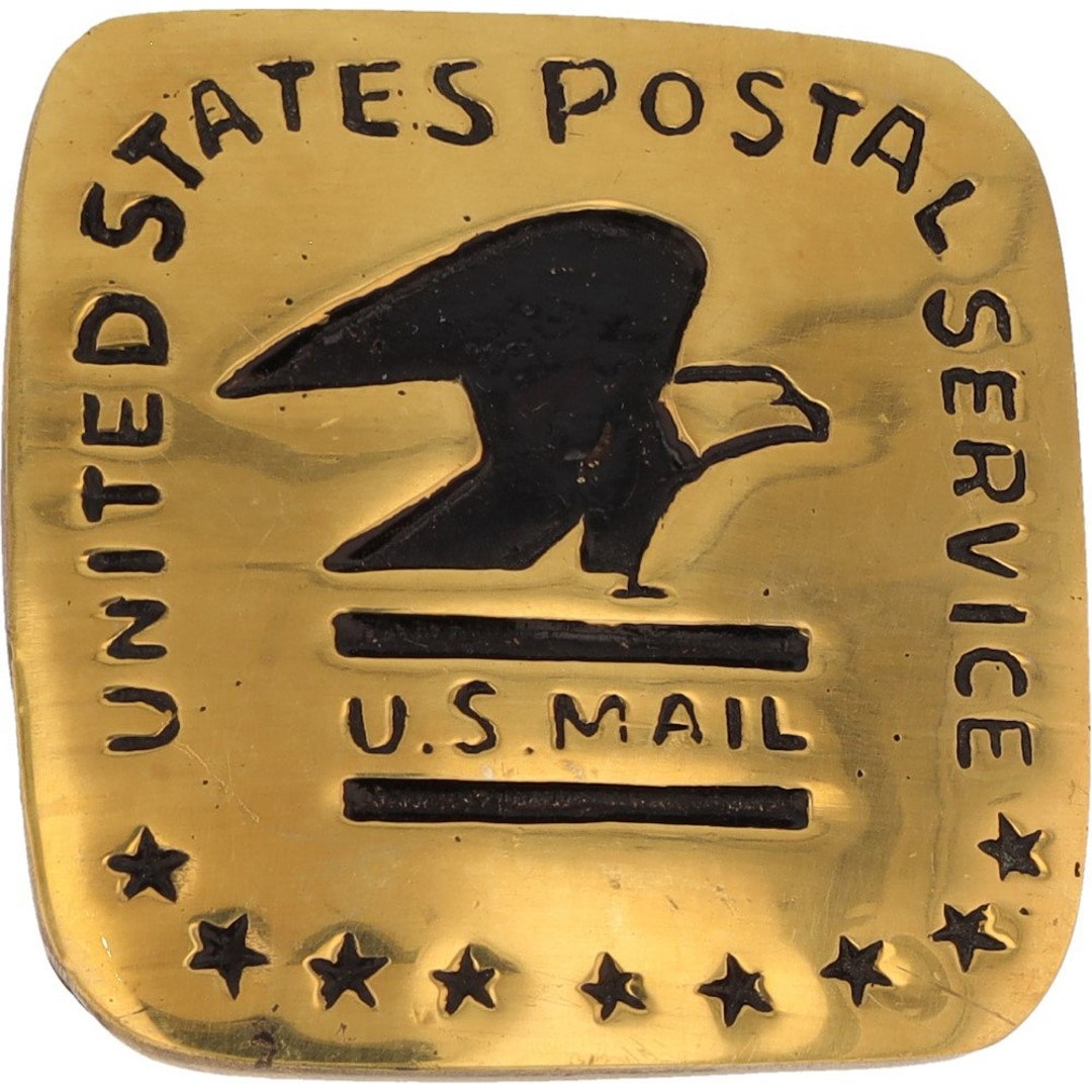 Brass Postal Service Usps Mail Worker Clerk Mailman Man 70s Nos Vintage ...