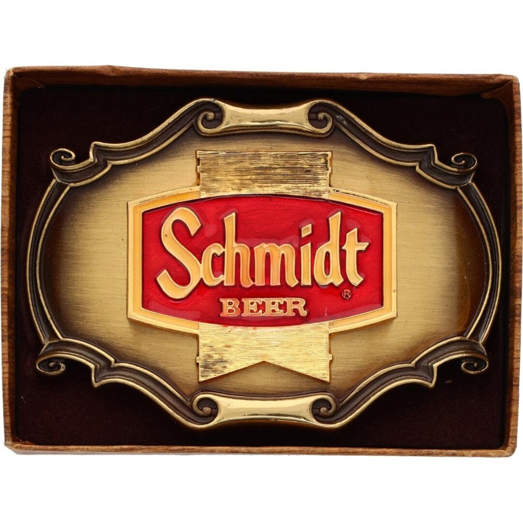 New Schmidt Beer Drinker Party Alcohol Brewing 1980s Nos Vintage Belt ...