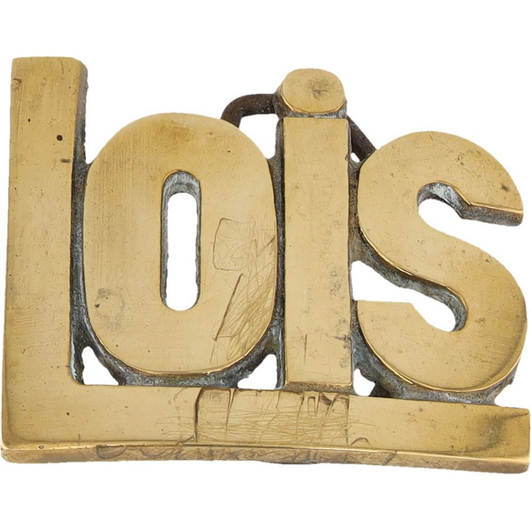 New Brass Lois Lola Lo Name Tag 1970s Nos Vintage Belt Buckle Throwback ...