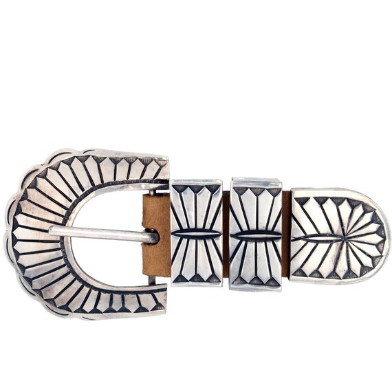 New Sterling Silver Ranger Set Kenneth Bill Navajo Na… - Gem