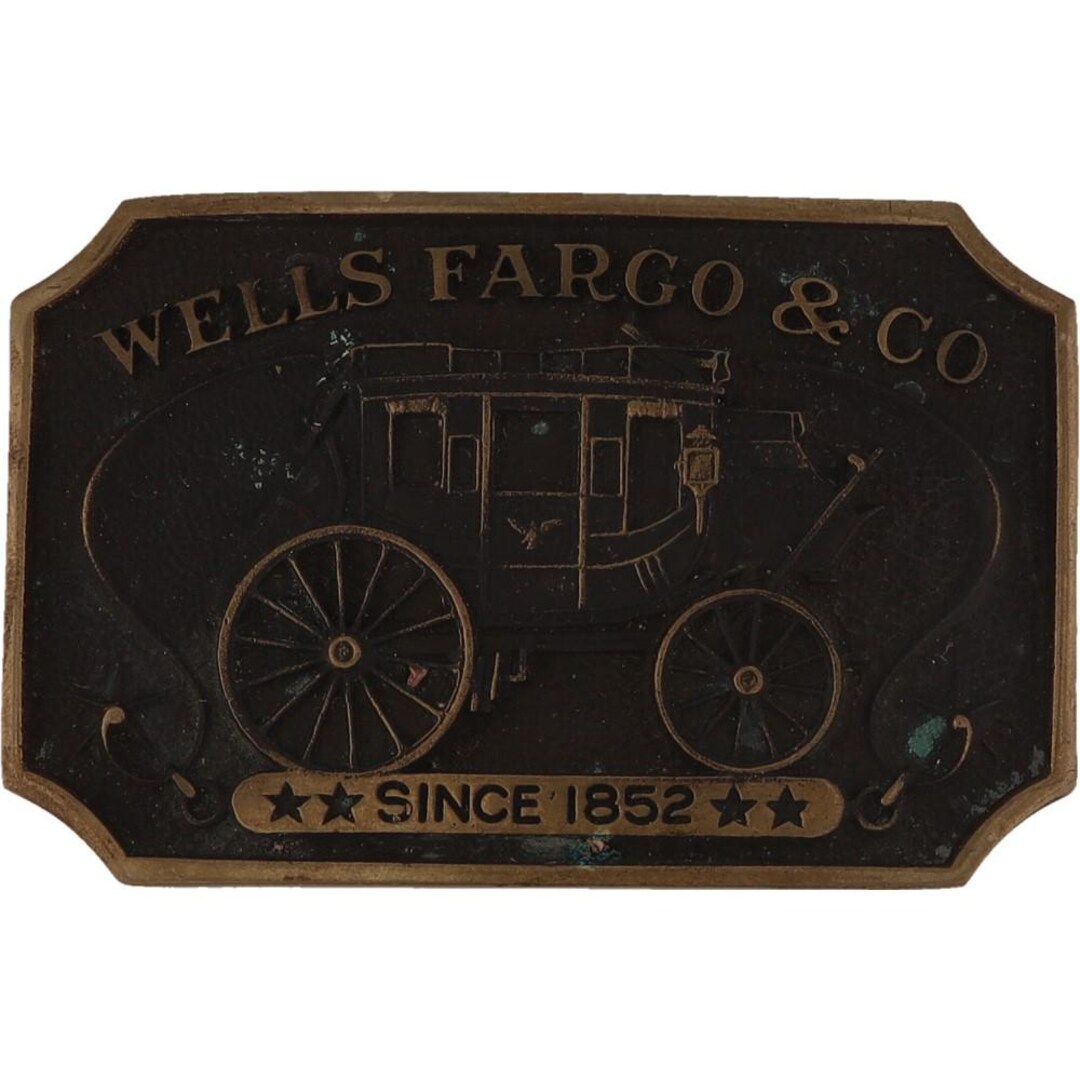 Brass Wells Fargo Bank Logo Banker Banking Teller 1970s Vintage Belt ...