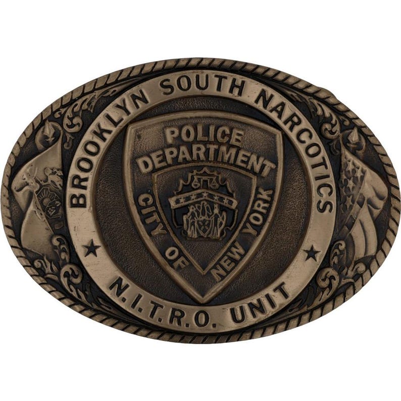 Rare Brass NYPD Brooklyn South Narcotics NITRO Unit Law Enforcement ...