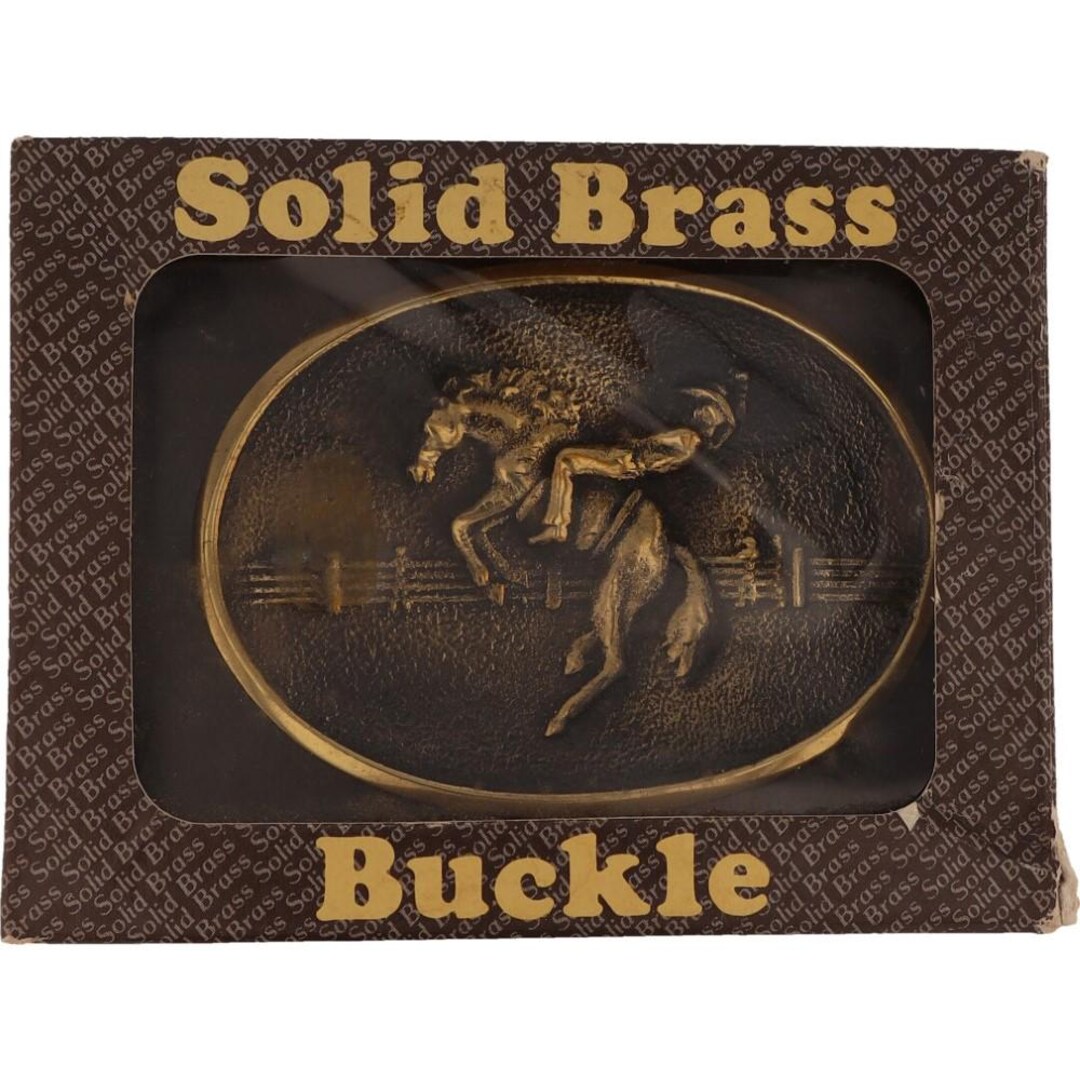 Nos Brass Rodeo Cowboy Bronc Rider Horse Bucking Bronco 70s Vintage ...