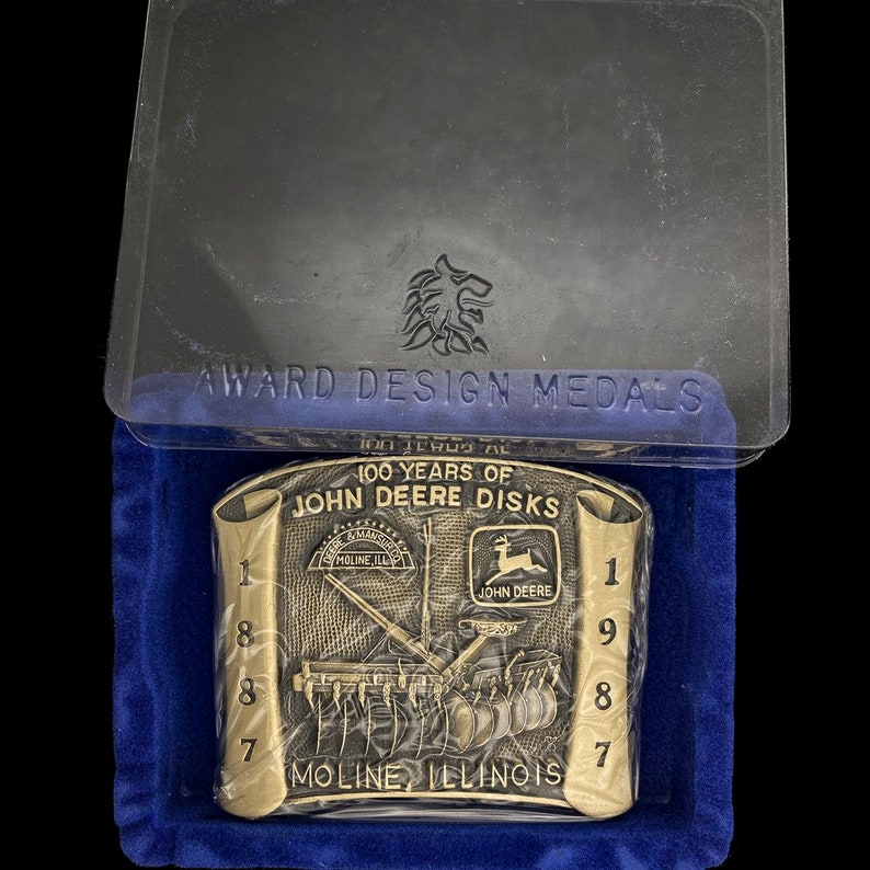 New Brass John Deere Leaping Deer Logo Tractor Disk 80s NOS | Etsy