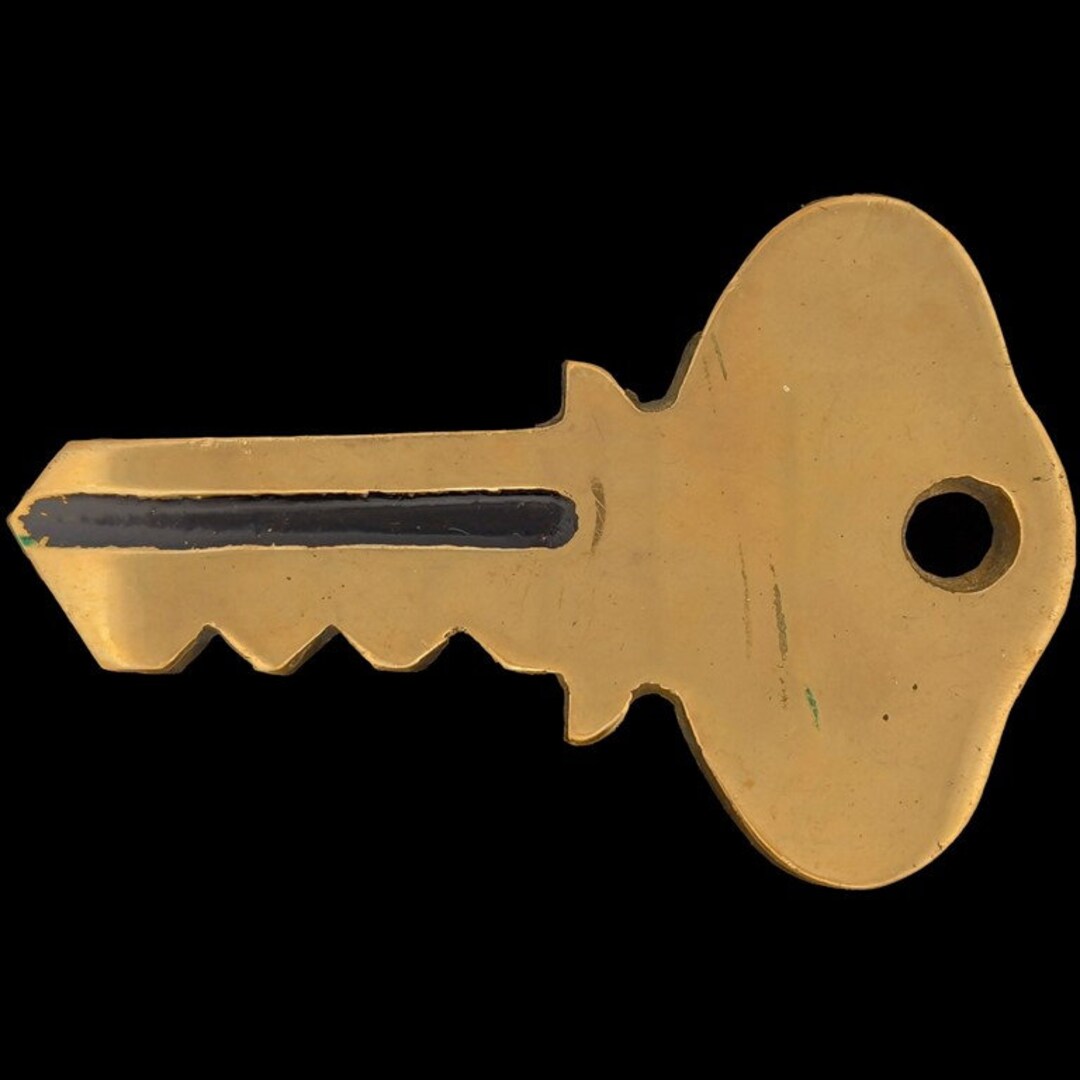 Brass Security Chastity Key Funny Humor Cute Locksmith 1970s Vintage ...