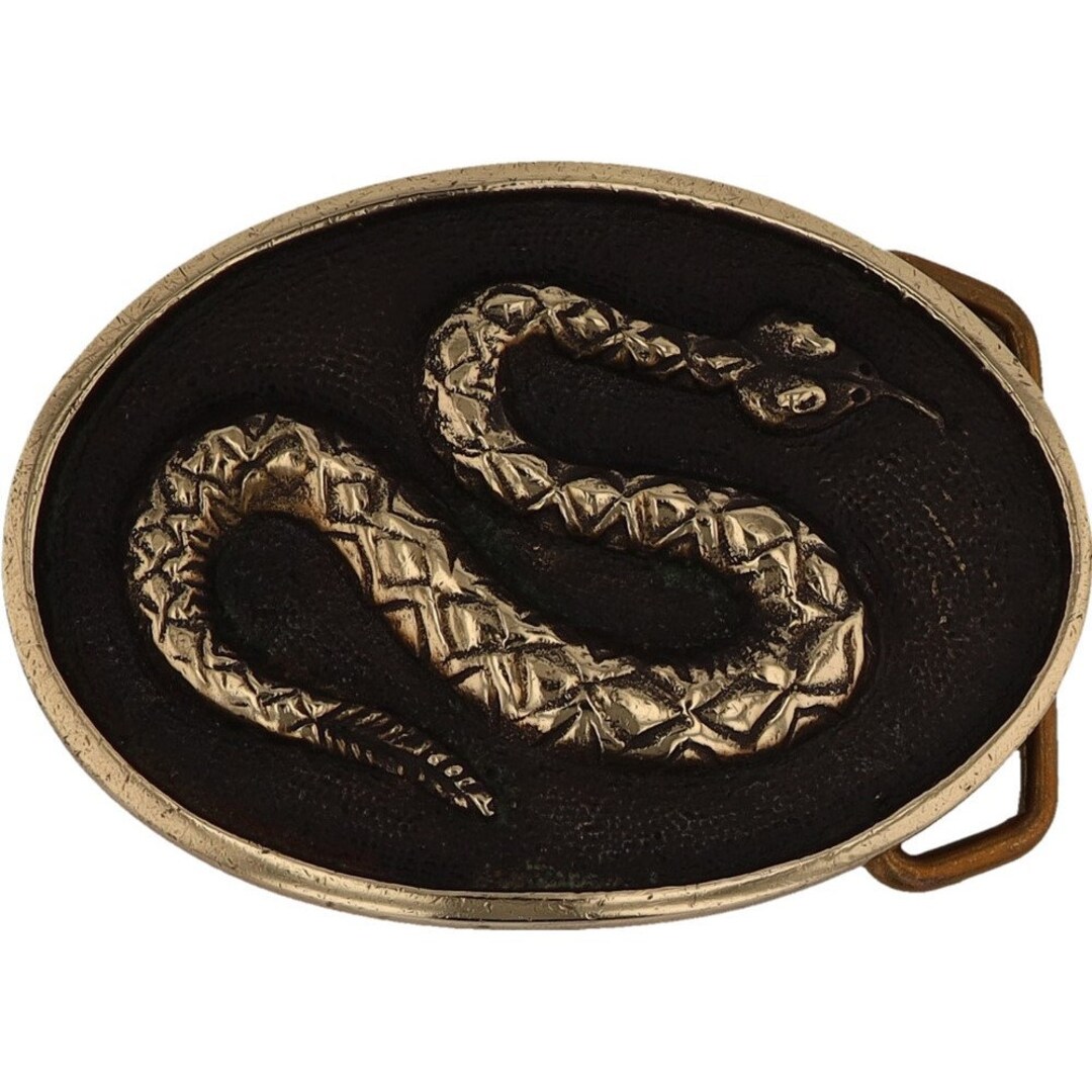 Brass Snake Diamondback Rattler Rattle Rattlesnake 1970s Vintage Belt ...