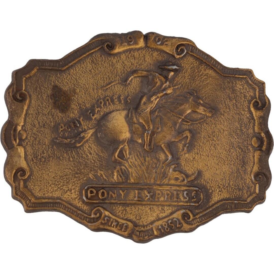 Pony Express Horse Us Mail Post Office Wild West Western Vintage Belt ...