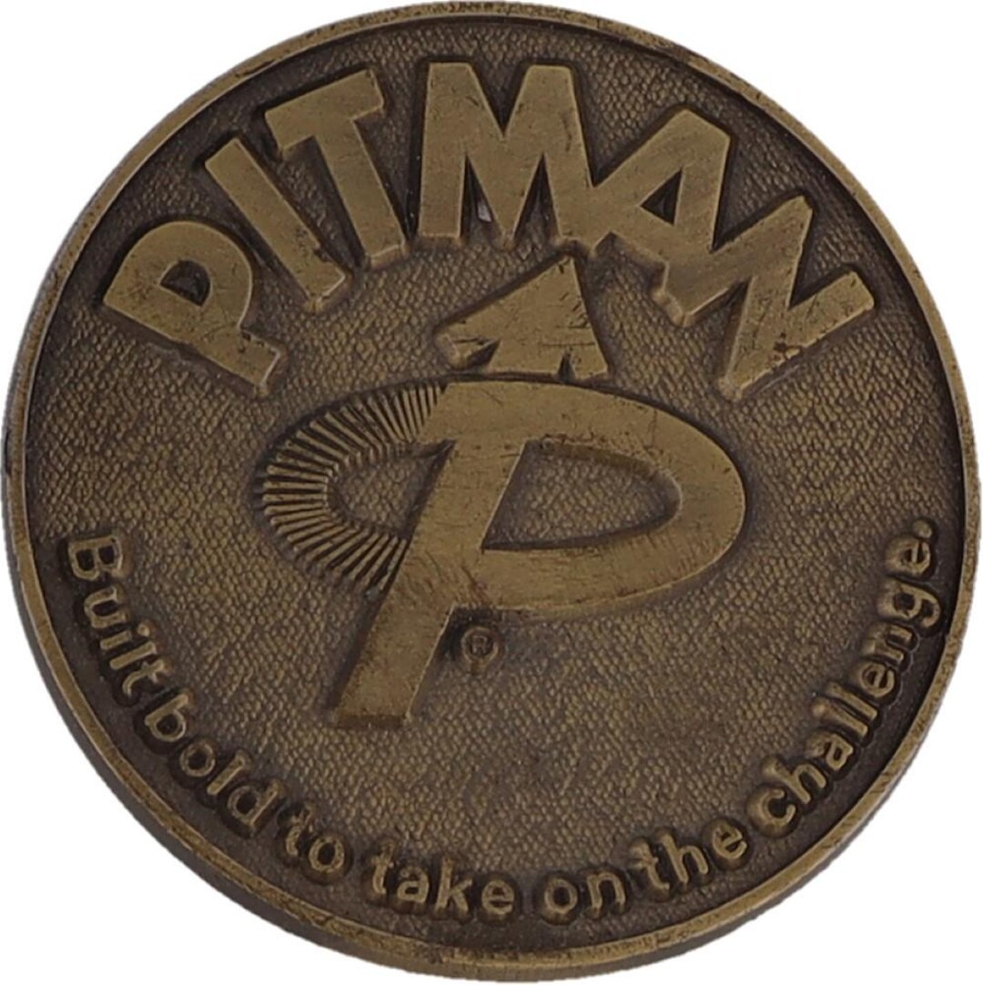 Pitman Built Bold Challenge Logo Symbol Business Badge 1980s Vintage ...