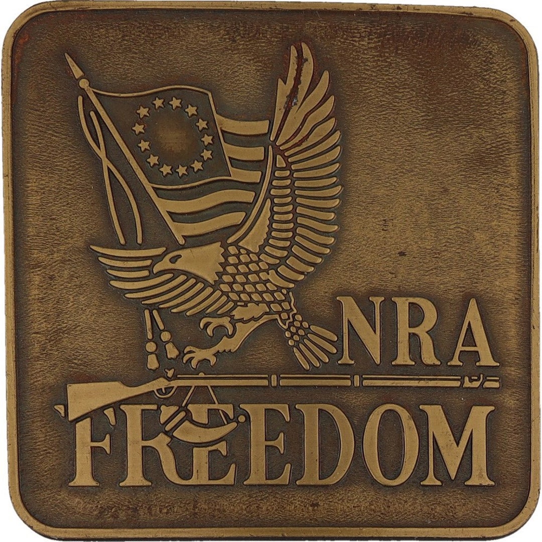 Brass Nra National Rifle Assn Gun Rights Western Militia 70s Vintage ...