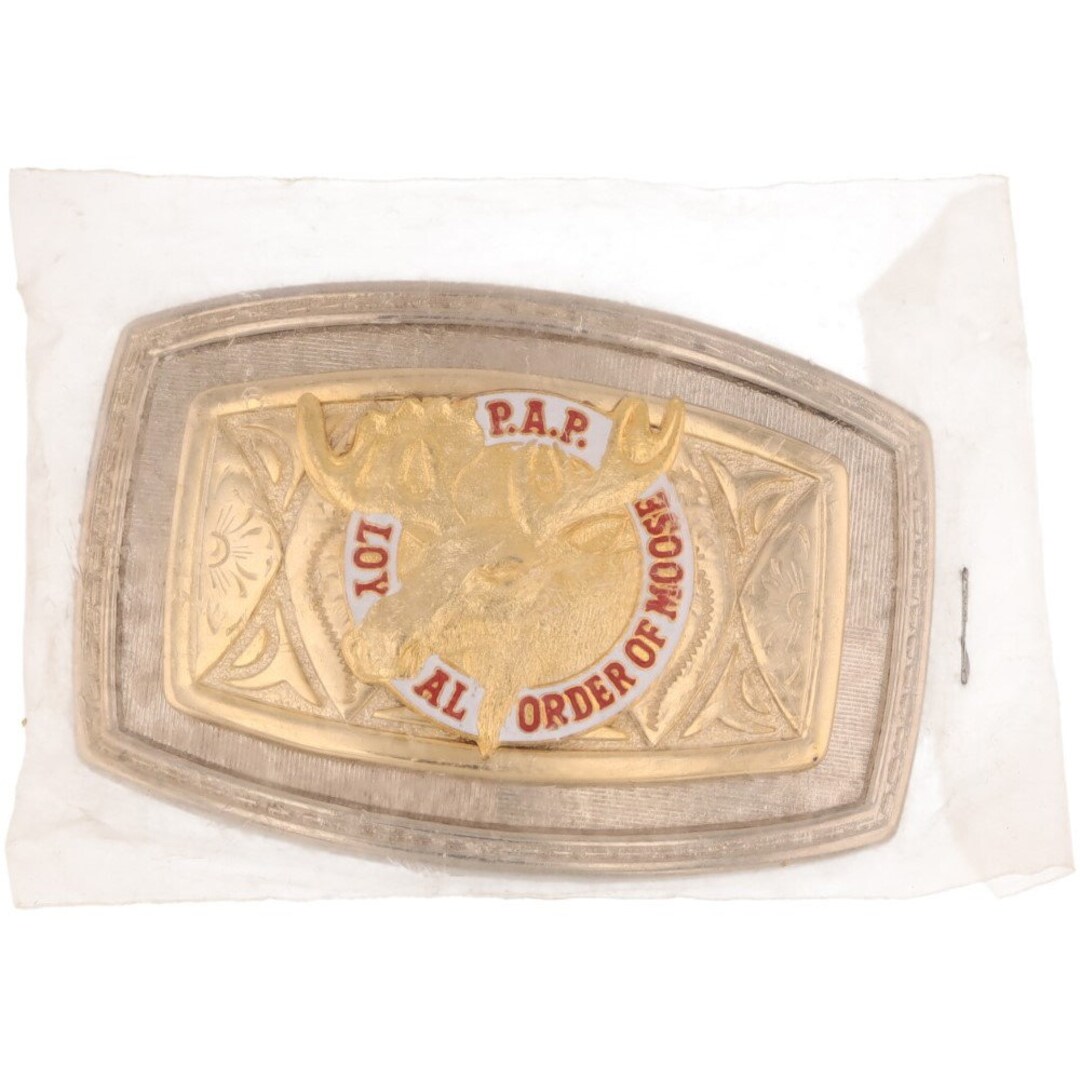 Pap Loom Loyal Order Moose Lodge Club Logo Insignia Nos Vintage Belt ...