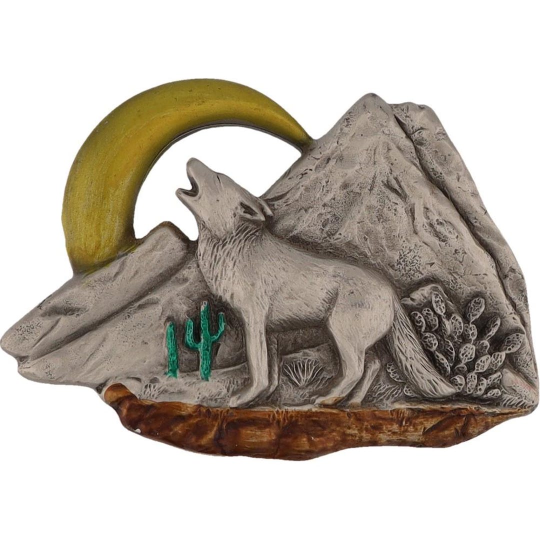 Wolf Wolve Howl Moon Native American Western Cowboy Cowgirl Nos Vtg ...