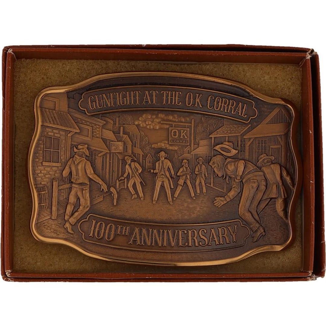 New Bronze Gunfight Wild Old West Western Gun Ok Corral Nos Vintage ...