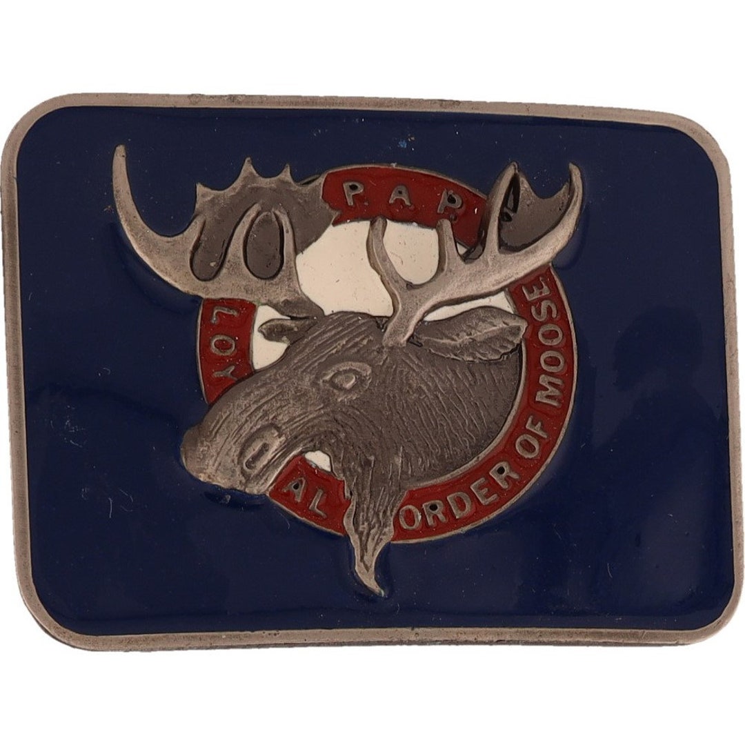 Pap Loom Loyal Order Moose Lodge Club Insignia Logo Nos Vintage Belt ...