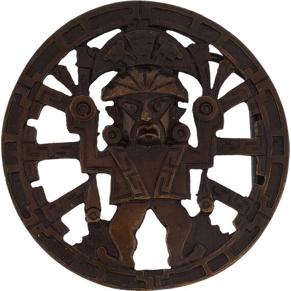 Mayan Aztec Mexican Mexico Sun God Tiki Face Hippie 1… - Gem