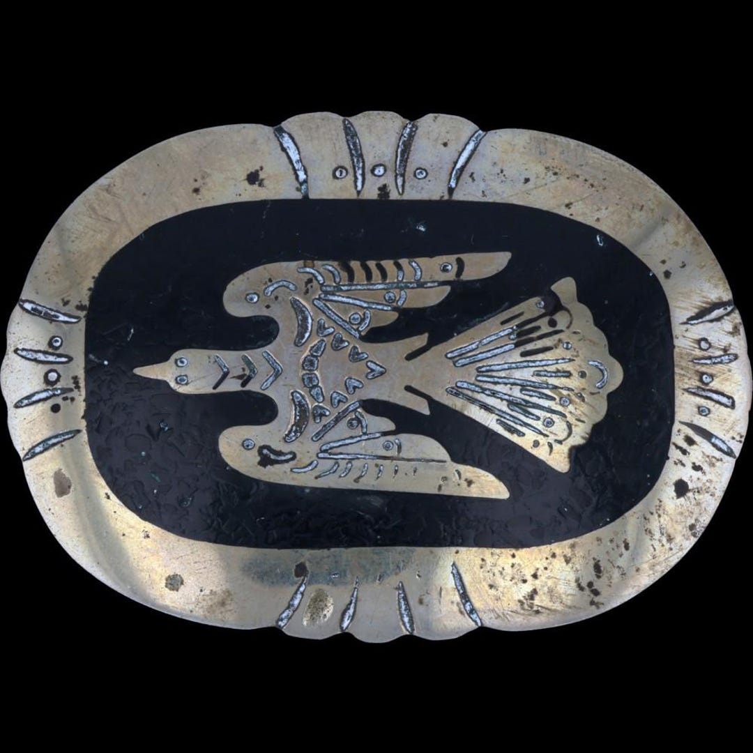 Peyote Bird N Silver Thunderbird Duck Handmade 1980s Vintage Belt ...