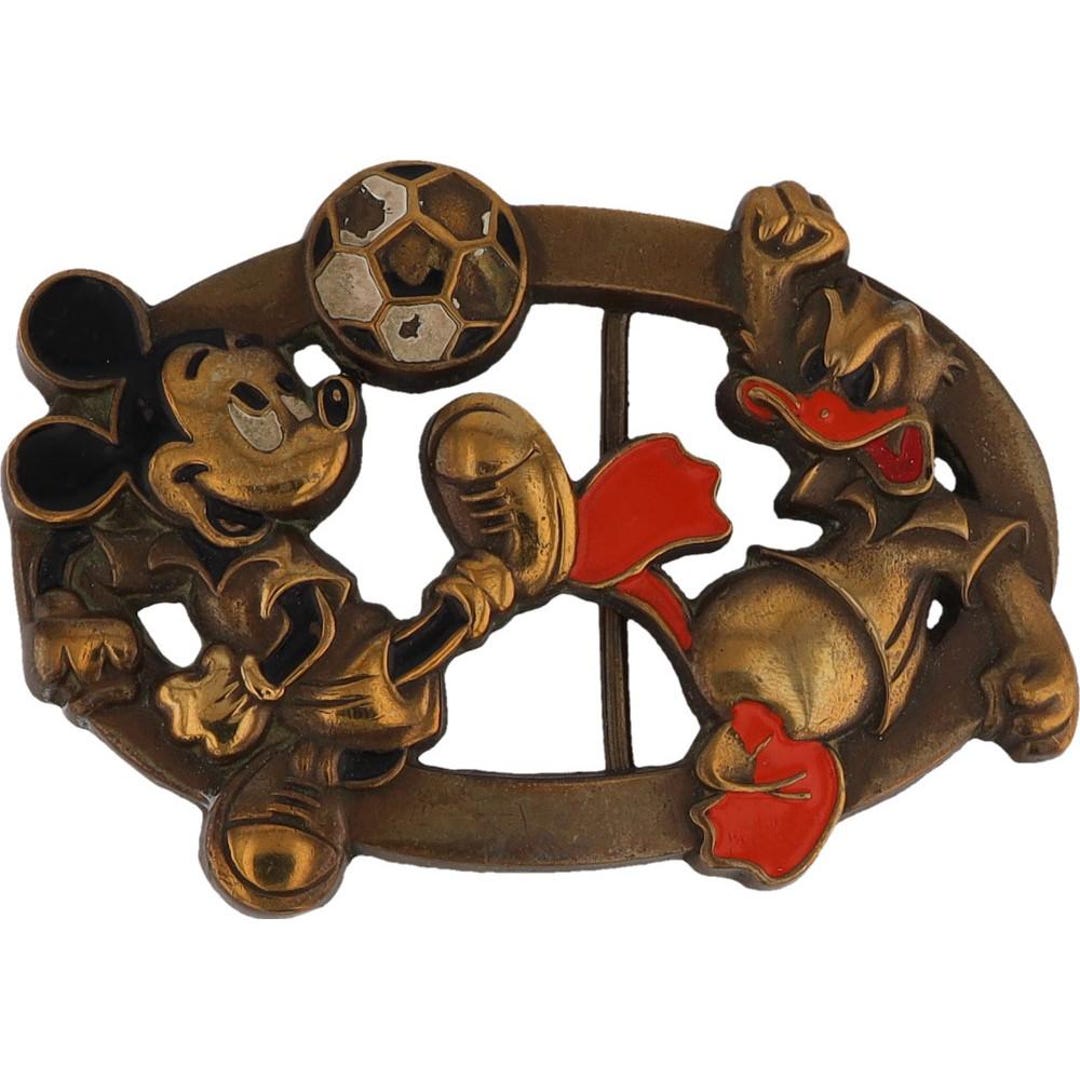 Brass Walt Disney Mickey Mouse Donald Duck Wdw Disneyland 70s Belt ...