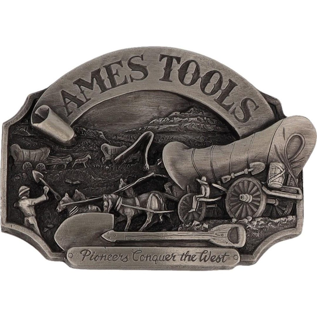 Ames Tools Pioneer Stagecoach Wild West Western NOS Vintage Belt Buckle ...