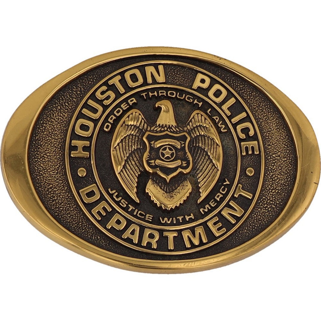 New Brass Houston Police Department Hpd Officer Texas 1980s Nos Vintage ...