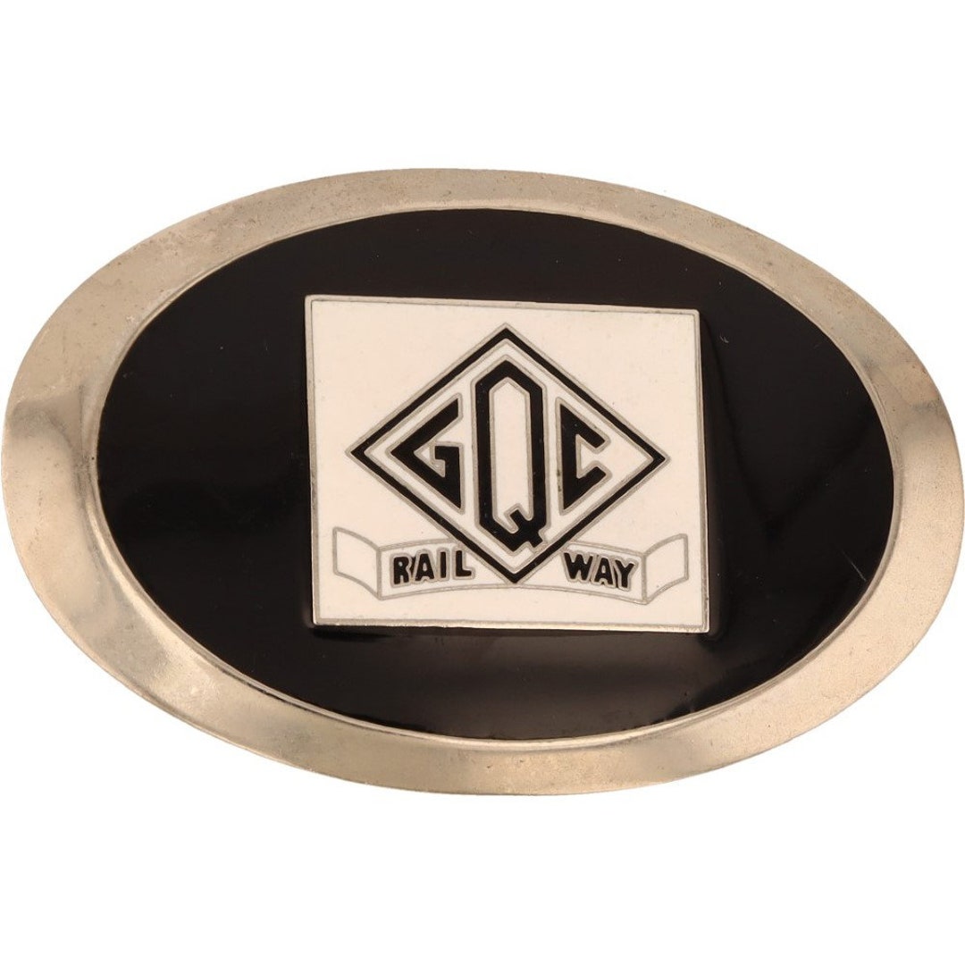 GQC Railway GCC Ry Logo Railroad Rr Train 1980s Vintage Belt Buckle ...
