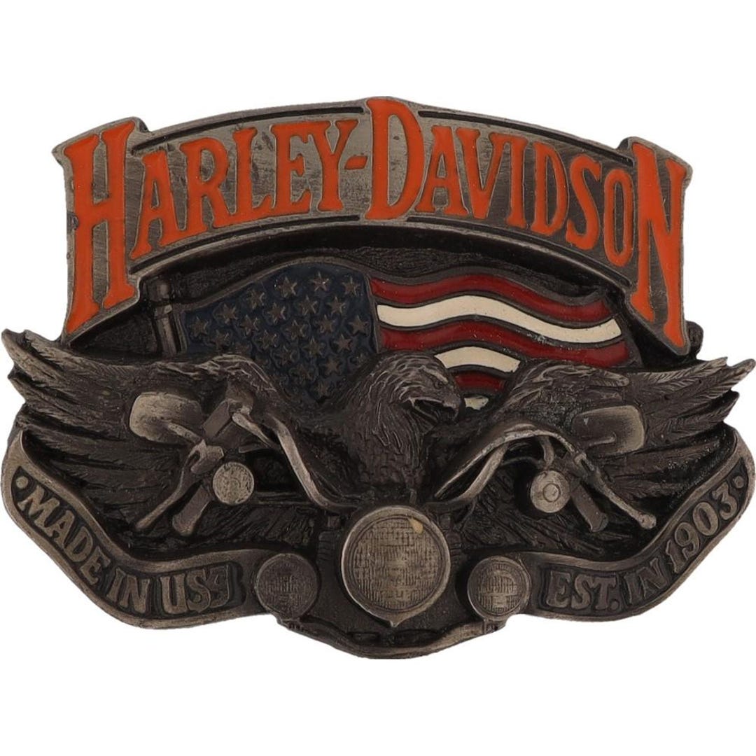 Nos Harley Davidson Motorcycle Logo Eagle Biker Chopper Vintage Belt ...