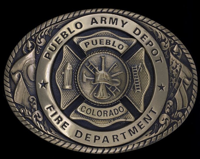 Brass Rare Pueblo Army Depot Colorado Fire Department Military Vintage ...