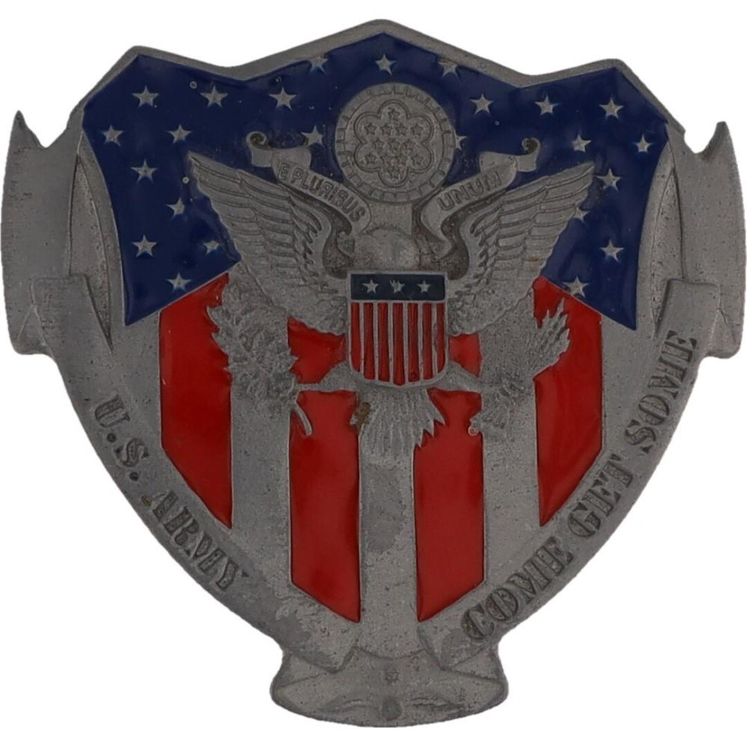 Us Army Shield Eagle Emblem Patriot Military Badge Service Vintage Belt ...