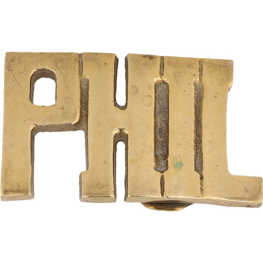 New Brass Phil Philip Phillip Name Tag 1970s Nos Vintage Belt Buckle ...