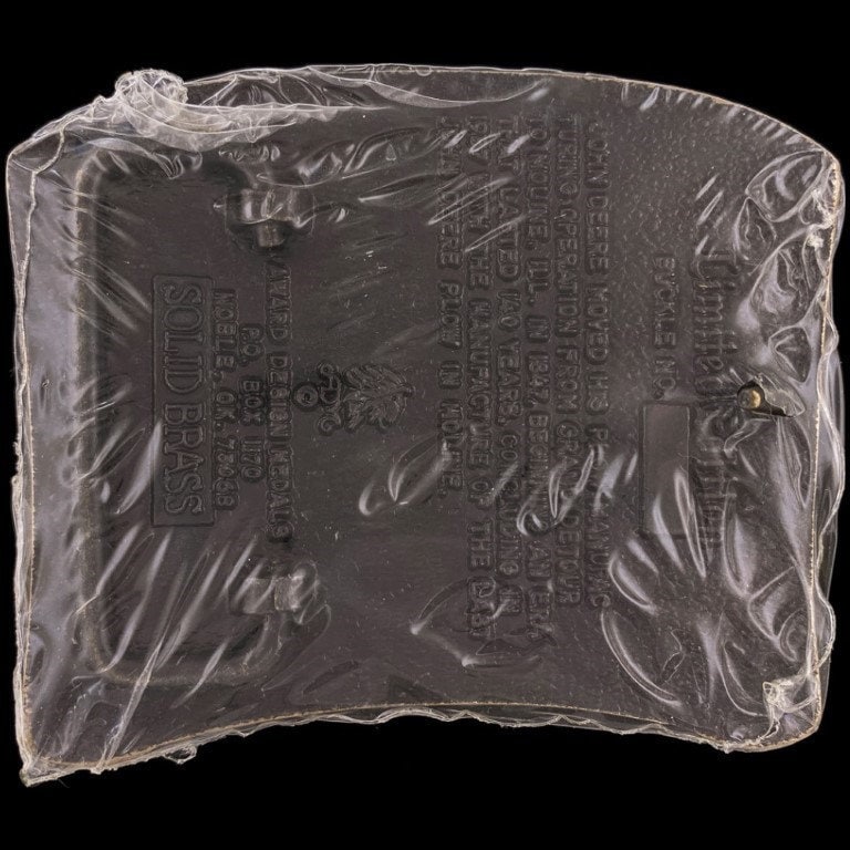 New Brass John Deere Leaping Deer Logo Tractor Plow Farmer NOS | Etsy