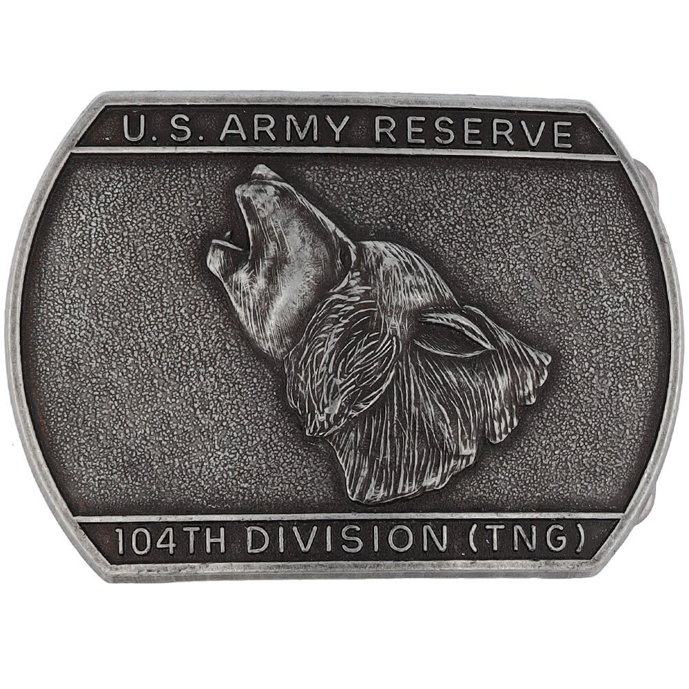 104th Division Tng Us Army Reserve Military Wolf Howling 80s Vintage ...