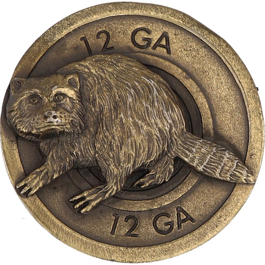 Raccoon Coon Hunting Hunter Gun Bandit Western 1980s Nos Vintage Belt ...