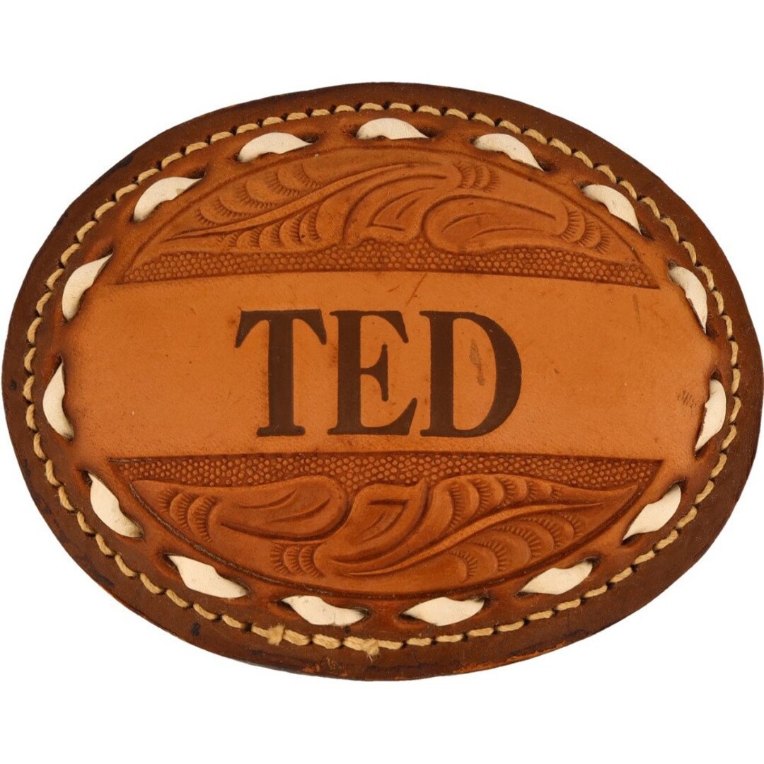 Ted Theodore Name Monogram Flower Floral Western 1980s Vintage Belt ...
