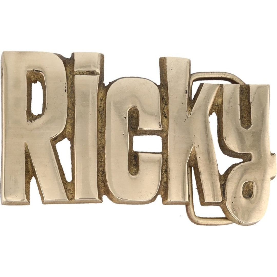 New Brass Ricky Rick Name Old School Hippie Hippy 1970s Nos - Etsy