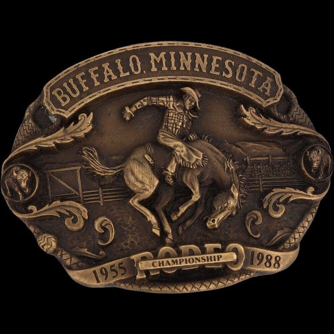 Buffalo Minnesota Rodeo Prca Bucking Bronc Bronco Horse Nos Vintage ...