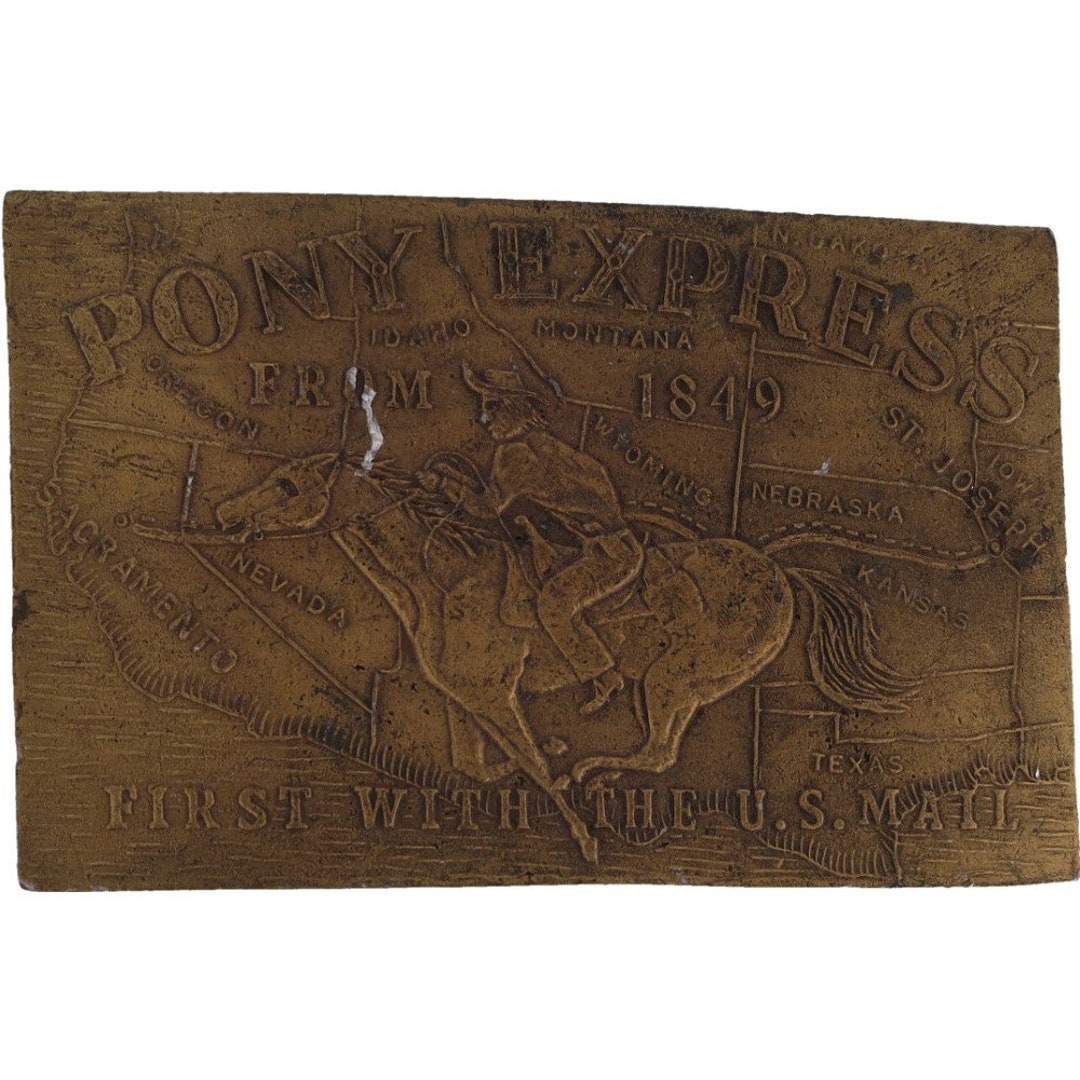 Pony Express Horse Us Mail Post Office Wild West Western 70s Vintage ...