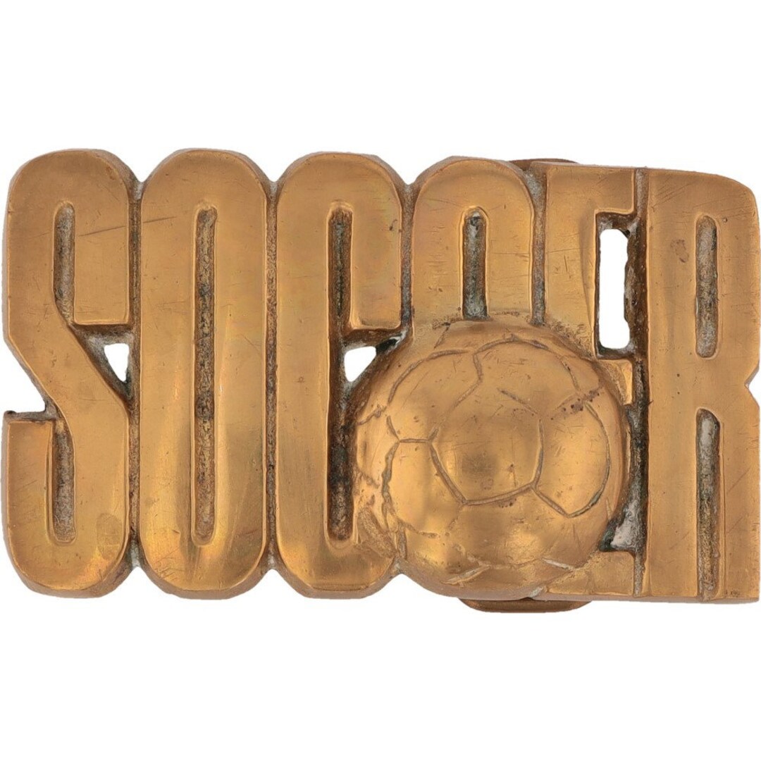 Brass Soccer Football Team Futbol Uefa World Cup Fan 1970s Vintage Belt ...